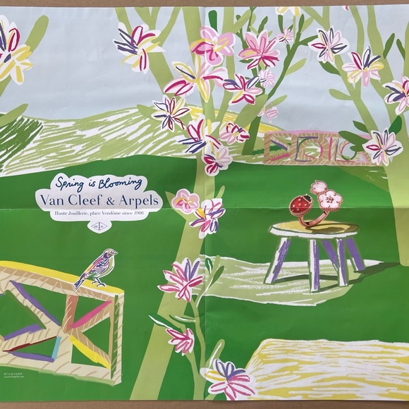 Van Cleef & Arpels | Other | Van Cleef Arpels Floral Green Poster ...
